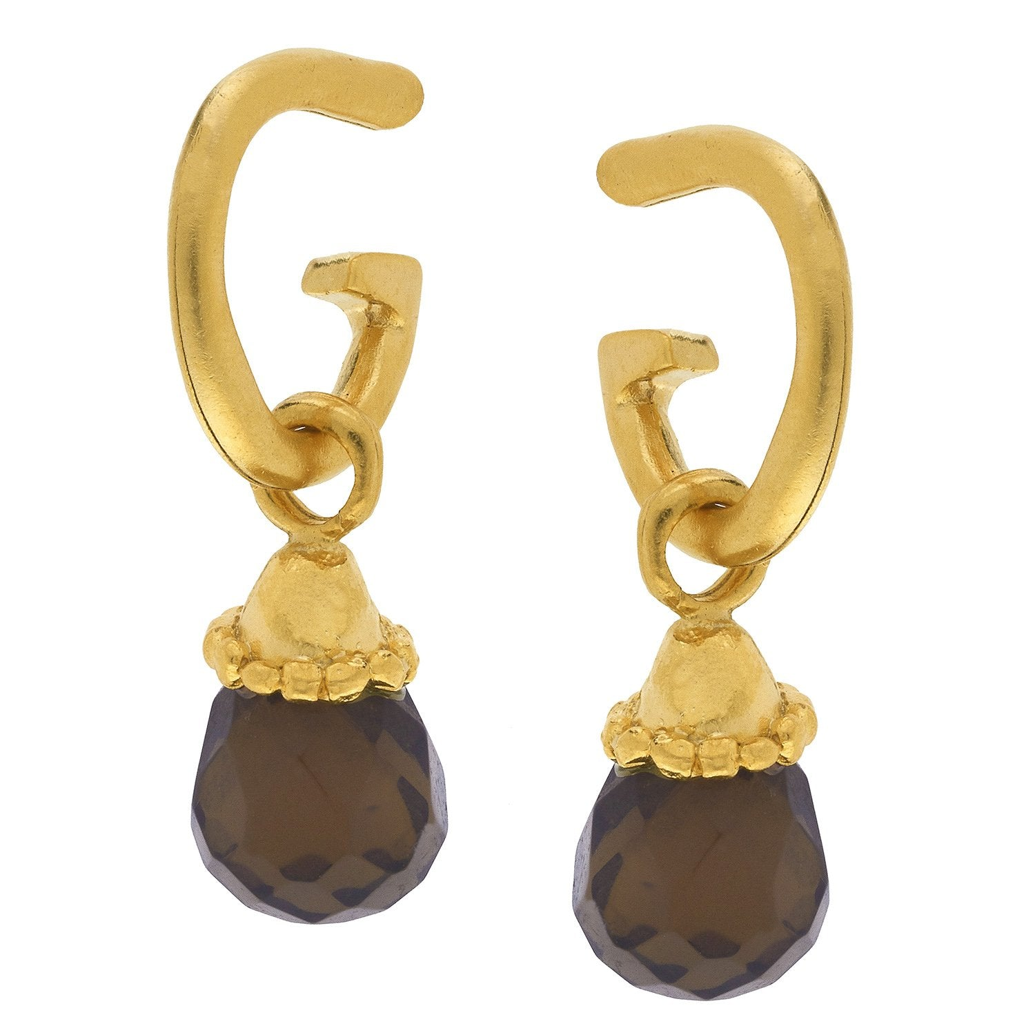 Gigi Drop Earrings in Brown – Poppy and Pink