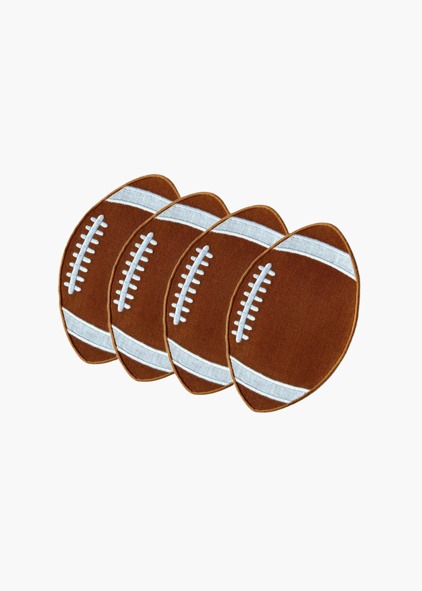 Football Linen Cocktail Napkins – Poppy and Pink