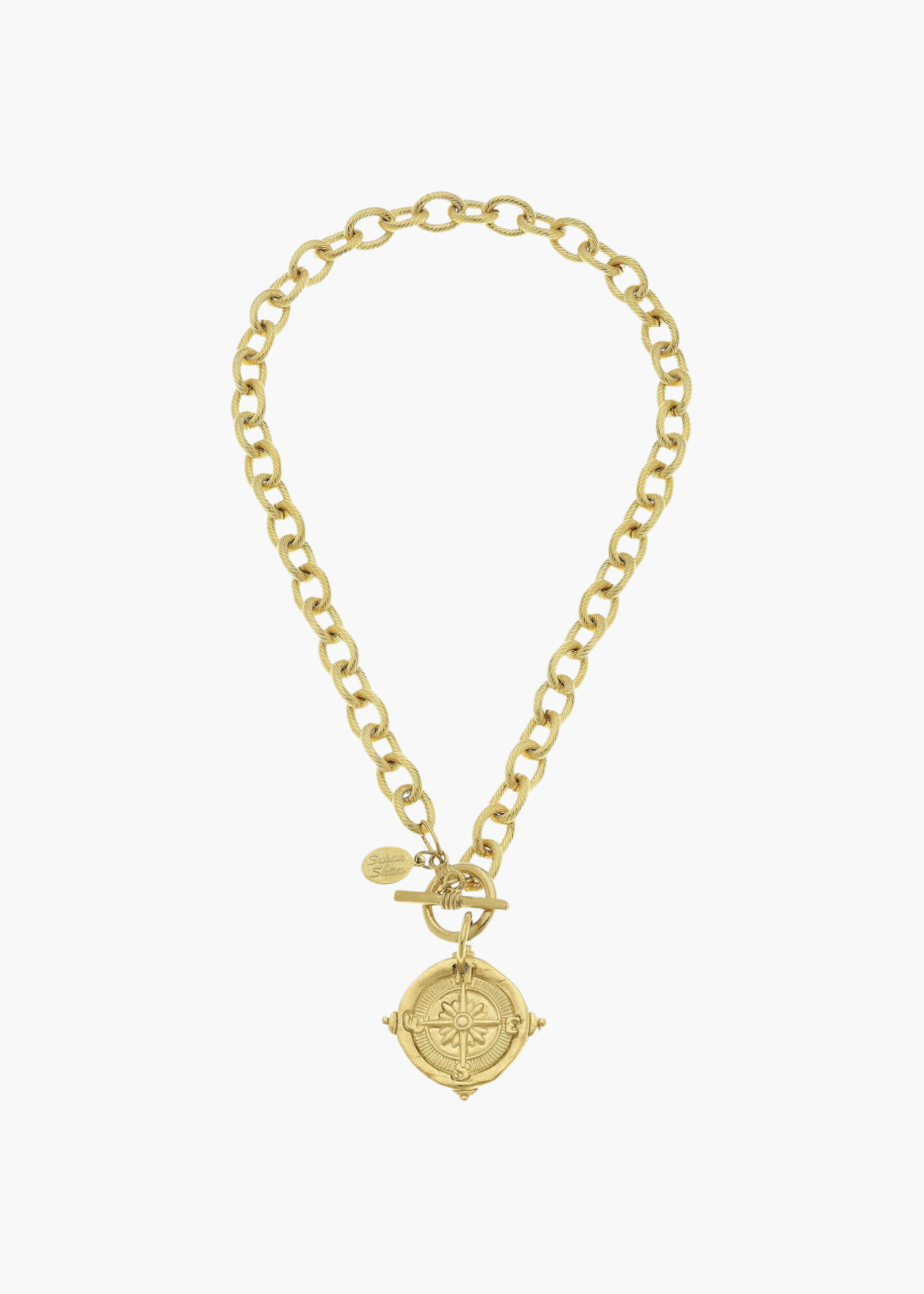 Compass Toggle Necklace – Poppy and Pink