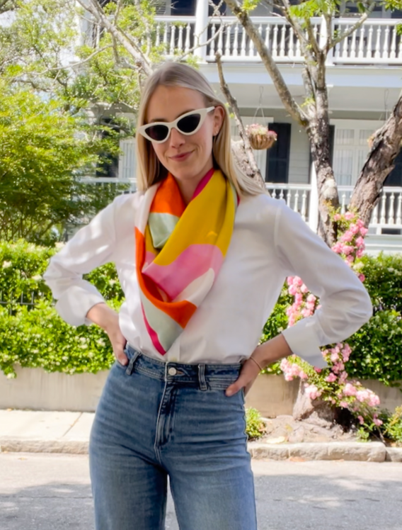 Rad Silk Scarf – Poppy and Pink